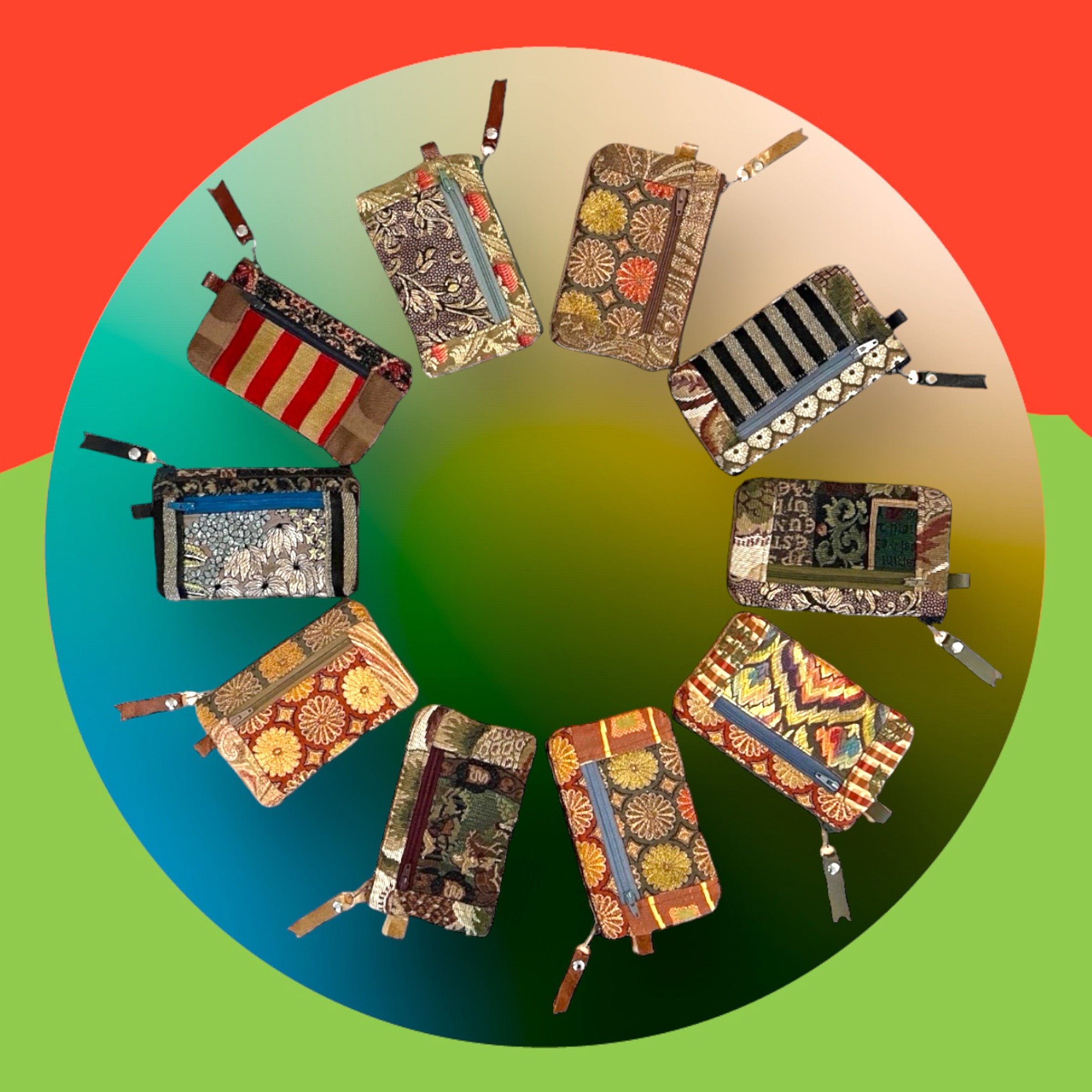 Patchwork Tapestry Card Wallets – Gwendolyne Hats